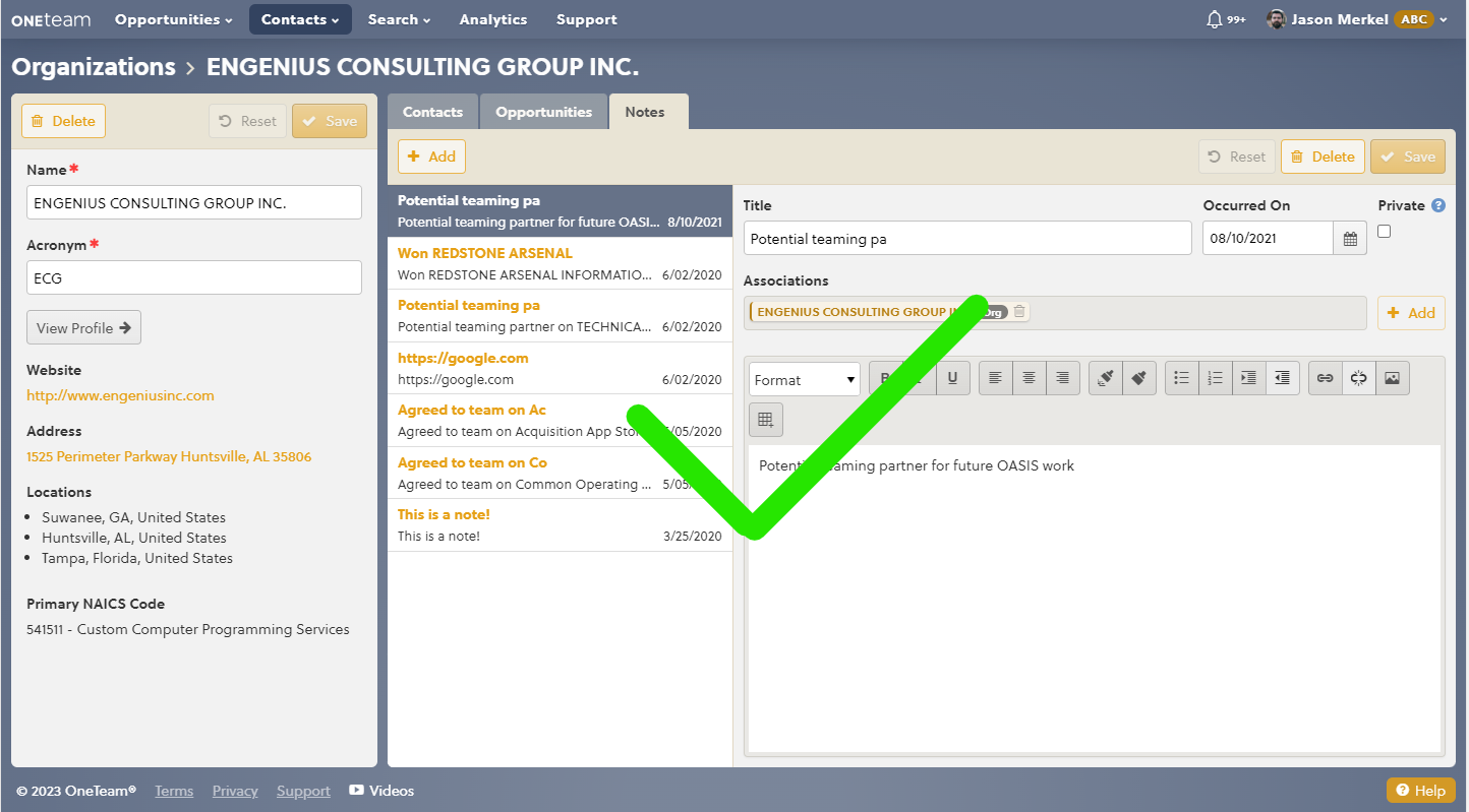 New OneTeam Features - April 2023